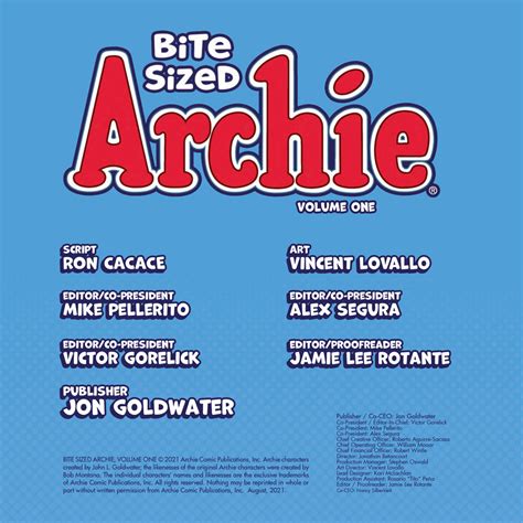 Bite Sized Archie Vol Archie Comics