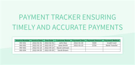 Free Accurate Payments Templates For Google Sheets And Microsoft Excel Slidesdocs