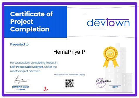 hema priya on linkedin datascience projectcompletion devtown