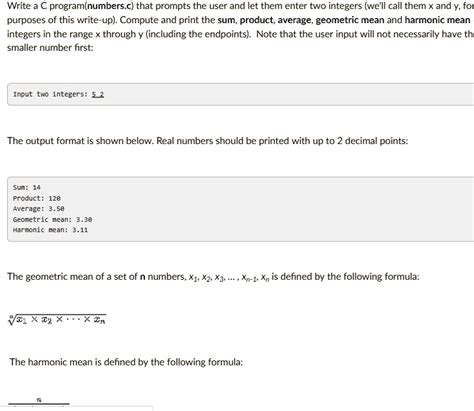 Write A C Program Numbers C That Prompts The User And Let Them Enter
