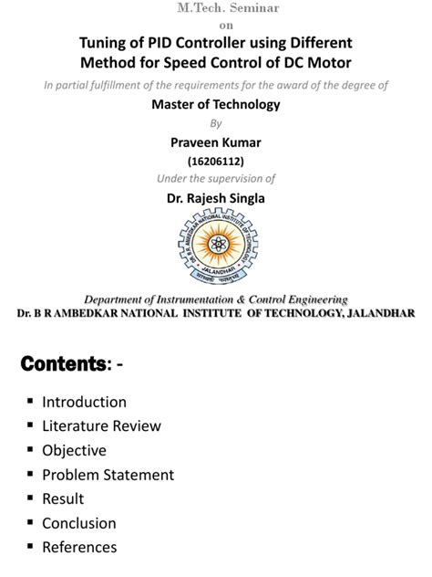 Tuning Of Pid Controller Using Ziegler Nichols Pdf Control Theory