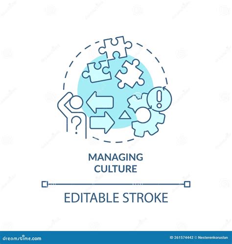Managing Culture Turquoise Concept Icon Stock Vector Illustration Of Issue Abstract 261574442
