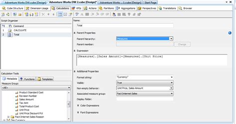 Create Calculated Member Using Arithmetic Operators And Member Property