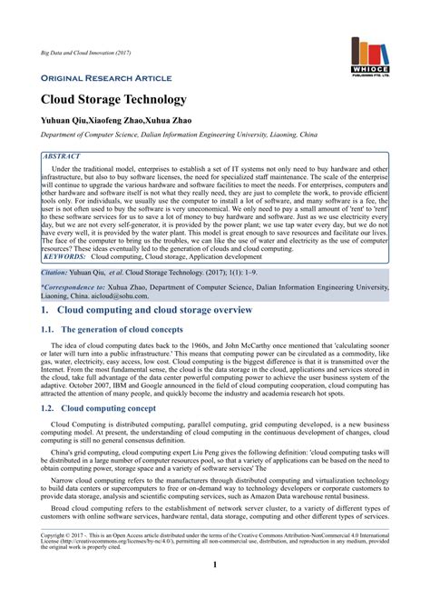 PDF Cloud Storage Technology