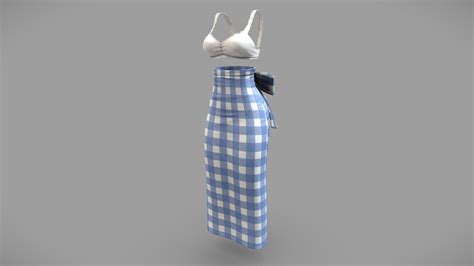 Female Long Skirt Bralet Top Retro Outfit Buy Royalty Free 3d Model By 3dia [a400fa1
