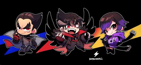 Kazama Jin Mishima Kazuya Reina And Devil Jin Tekken And More Drawn By Kotorai Danbooru