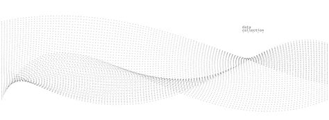 모션 벡터 추상 배경의 회색 점 입자 배열 물결 모양의 흐름 움직임의 포인트의 곡선 선 기술 및 과학 일러스트레이션 3차원