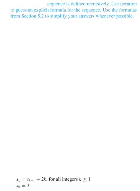 Solved Sequence Is Defined Recursively Use Iteration To
