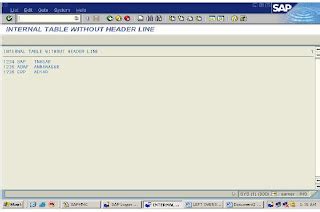 Internal Table SAP ABAP