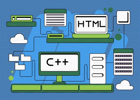 노트북과 아이콘이 있는 파란색 배경 벡터 Unsplash의 순서도 이미지