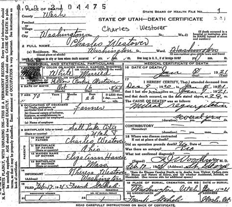 Charles Beal And Ellen Parker Westover