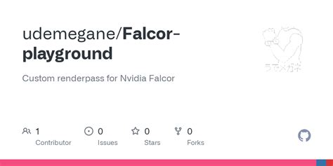 GitHub Udemegane Falcor Playground Custom Renderpass For Nvidia Falcor