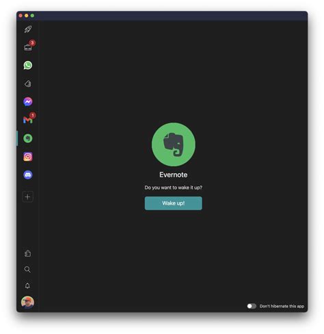 Hibernation Rambox Wokspace Simplifier