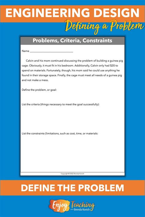 Defining A Problem With Criteria And Constraints