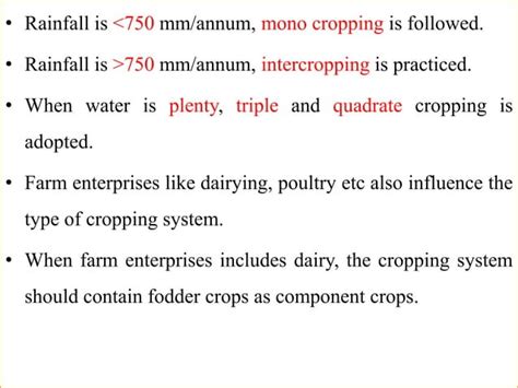 Rice Based Cropping System Pptx Agriculture Industries