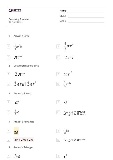 50 Geometry Worksheets For 8th Grade On Quizizz Free And Printable