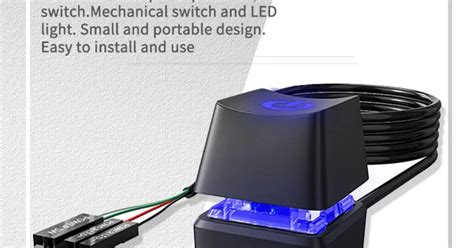 TEUCER M Colorful LED Computer Desktop Switch PC Motherboard External Start Power On