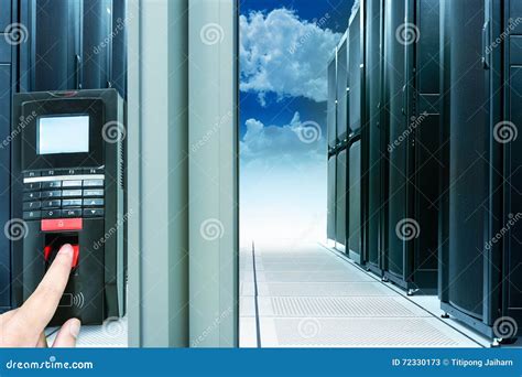 Finger Print Scan For Enter Security System Stock Image Image Of