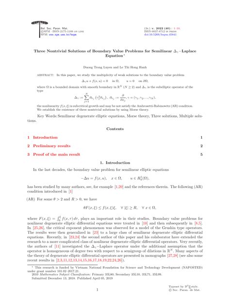 Pdf Three Nontrivial Solutions Of Boundary Value Problems For