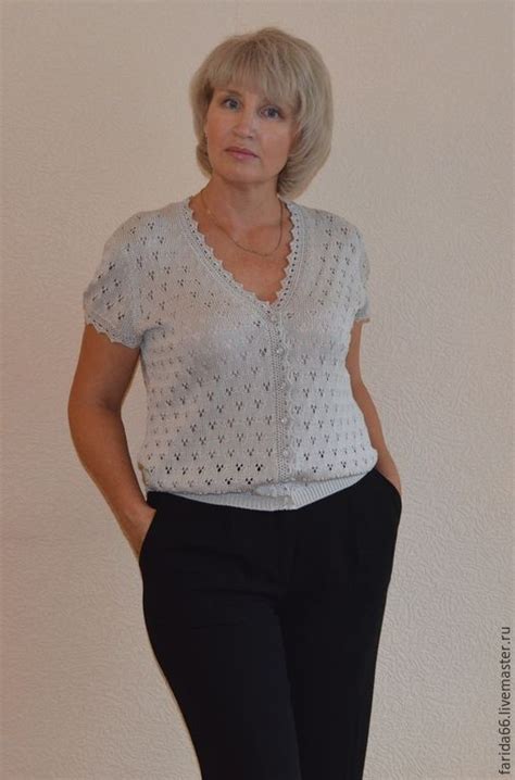 Кофта шелковая, ажурная, перламутровая серая | Knit top, Summer ...
