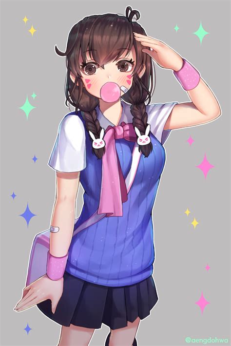 Schoolgirl D Va [overwatch] R Awwnime