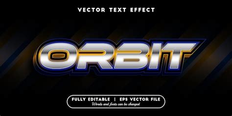 Premium Vector Orbit Text Effect With Editable Font Style
