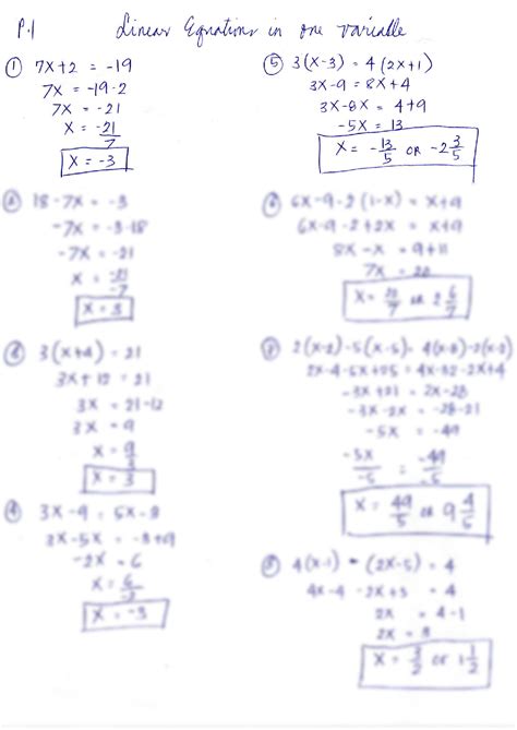 SOLUTION Linear Equations In One Variable Studypool