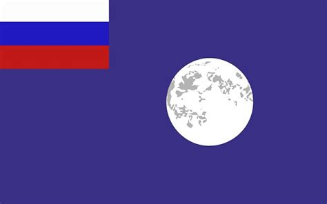 Флаг России с полной луной