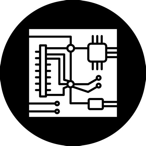 Pcb Board Vector Icon Style Vector Art At Vecteezy
