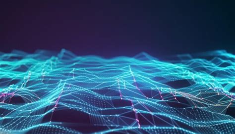 Premium Ai Image Digital Data Of Particle Wave And Network Connection