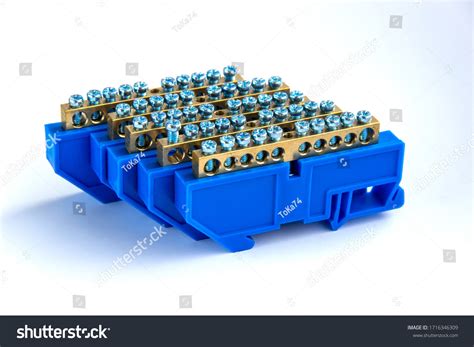 Electrical Terminal Blocks Isolated On White Stock Photo Shutterstock