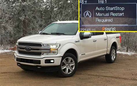 Auto StartStop Warning In Ford Vehicles Manual Restart Required
