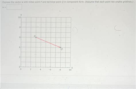 Solved Express The Vector V ﻿with Initial Point P ﻿and