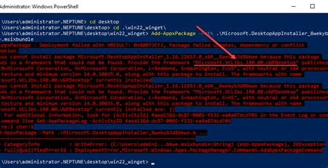 install winget in windows server 2022 no applicable app licenses