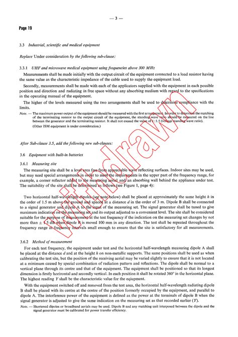 CISPR 4 1967 AMD1 1975 First Supplement CISPR Measuring Set Specification For The Frequency