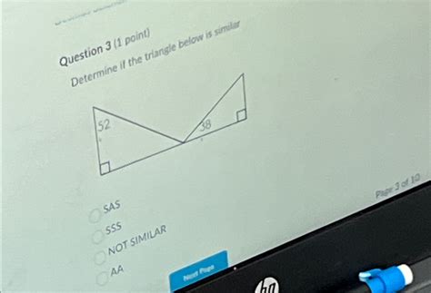 Solved Question 3 1 ﻿point ﻿whe Triangle Below Is