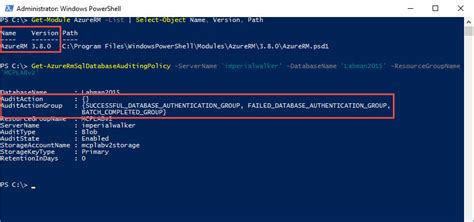 azurerm module version everyday sql