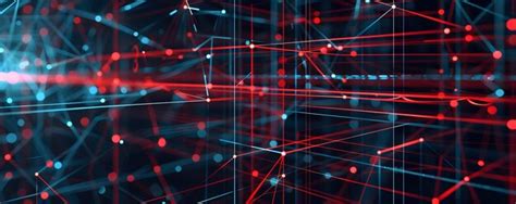 Premium Photo Abstract Digital Network With Interconnected Lines And Nodes