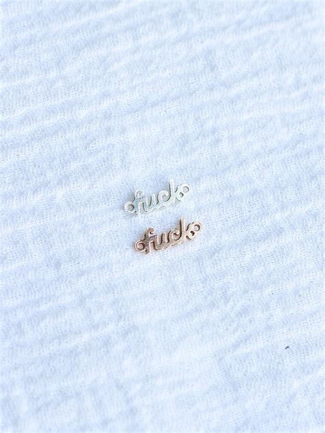 Fuck Gold Filled Connector Charm Sterling Silver Connector Permanent Jewelry Connectors Fuck