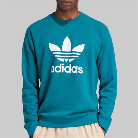 Sueter Adidas Adicolor Classics Trifolio Hombre Color Verdeblanco