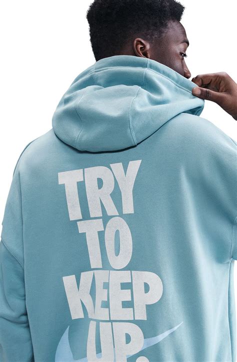 Nike Oversized French Terry Pullover Hoodie Ib8257 464 Shiekh
