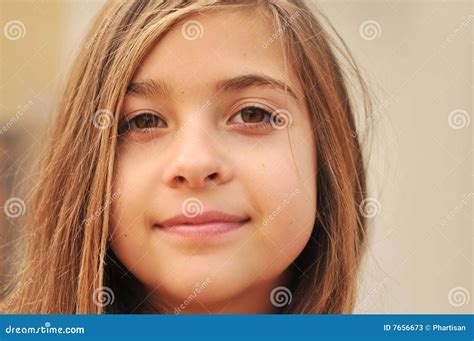 Cute Young Girls Face Stock Image Image Of Portrait Expressions 7656673