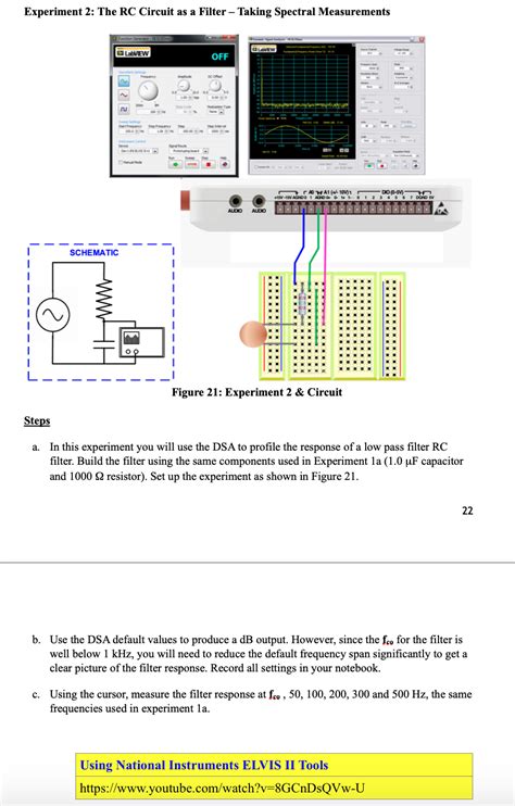 Experiment 2 The RC Circuit As A Filter Taking Chegg Com