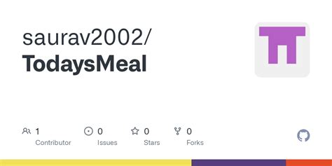 GitHub Saurav TodaysMeal