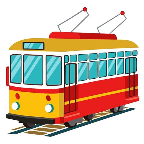 Tram Clipart Cartoon Style Vector Illustration Premium AI Generated Vector