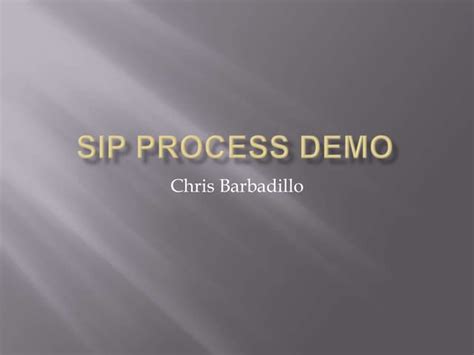 Sip Process Demo Pptx Dogs Pets
