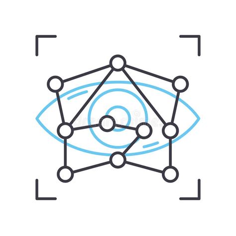 Biometric Autentification Line Icon Outline Symbol Vector Illustration Concept Sign Stock