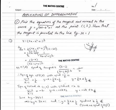 applications of differentiation igcse year 11 revision questions