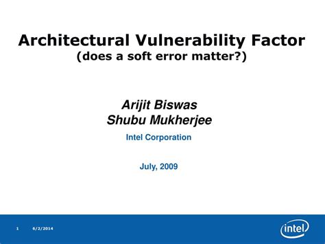 Ppt Architectural Vulnerability Factor Does A Soft Error Matter