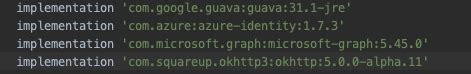 Java Building Graph QL For Microsoft Azure Import Okhttp3 Request
